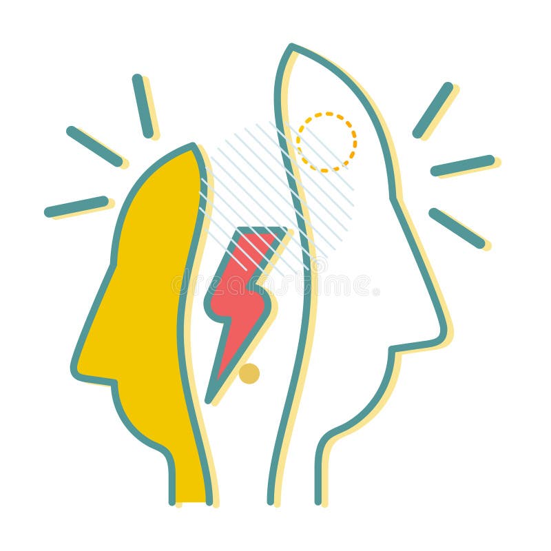 Ego Clash - Two Individual - Icon Stock Vector - Illustration of file ...