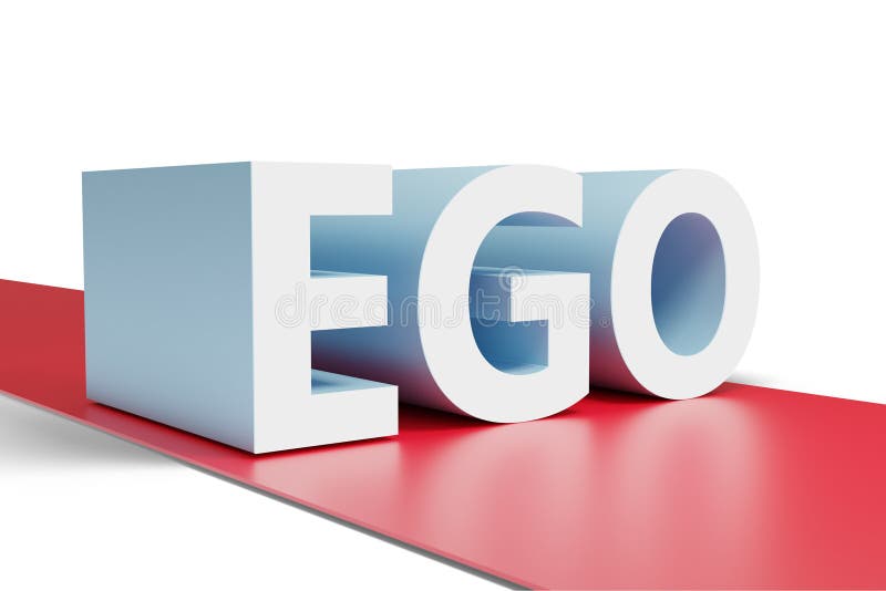Ego Personality Concept with Letters - 3d Rendering Stock Illustration ...