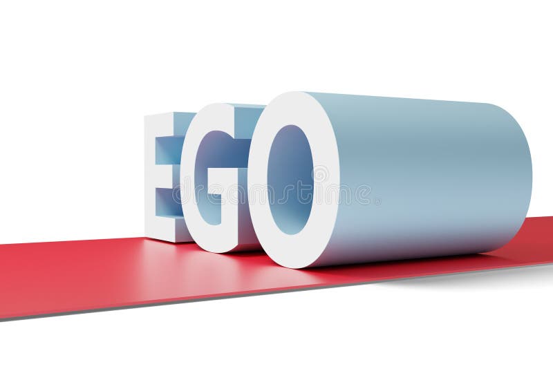 Ego Personality Concept with Letters - 3d Rendering Stock Illustration ...
