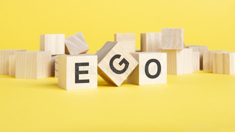EGO. Three Wooden Blocks with Lettter Stock Photo - Image of person ...