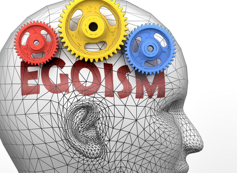 Egoism and Human Mind - Pictured As Word Egoism Inside a Head To ...