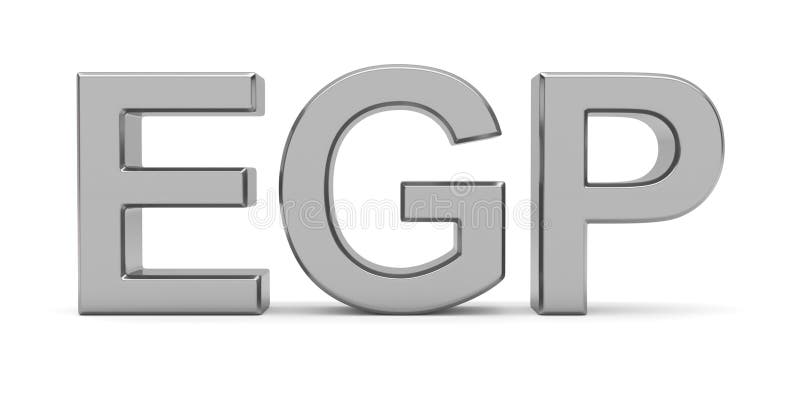 EGP Egyptian Pound Currency Code Stock Illustration - Illustration of ...