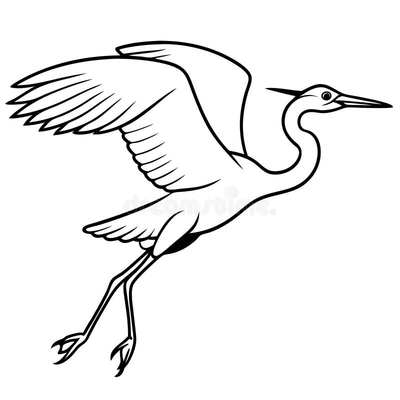 Egret Bird Jumps Icon Vector Stock Vector - Illustration of vector ...