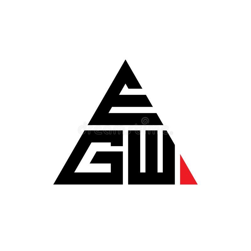 EGW Triangle Letter Logo Design with Triangle Shape. EGW Triangle Logo ...