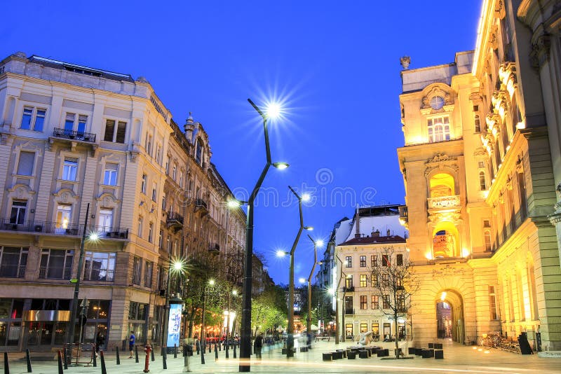 Egyetem Square, Downtown Budapest Editorial Stock Image - Image of ...