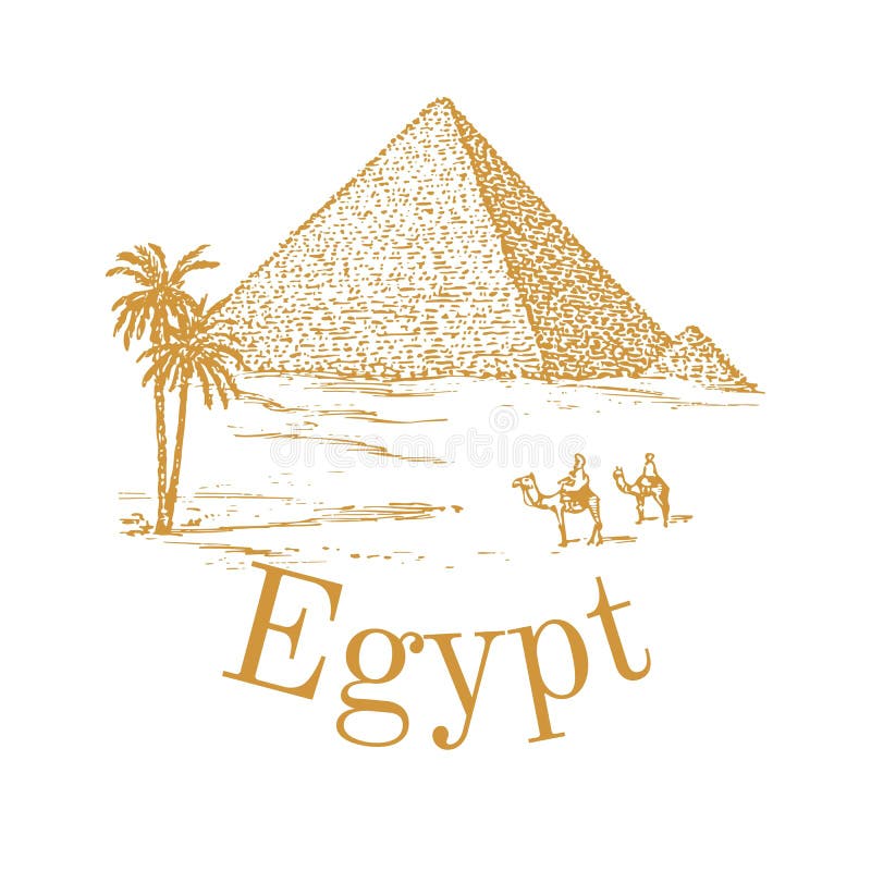 Egypt Logo. Map of Egypt with Country Name and. Stock Vector ...