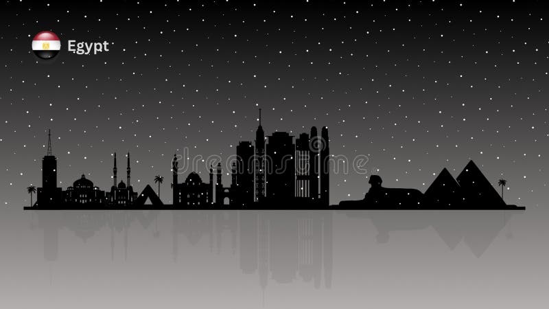 Egypt Skyline, Egypt Cityscape, Egypt Skyscraper Buildings Vector ...