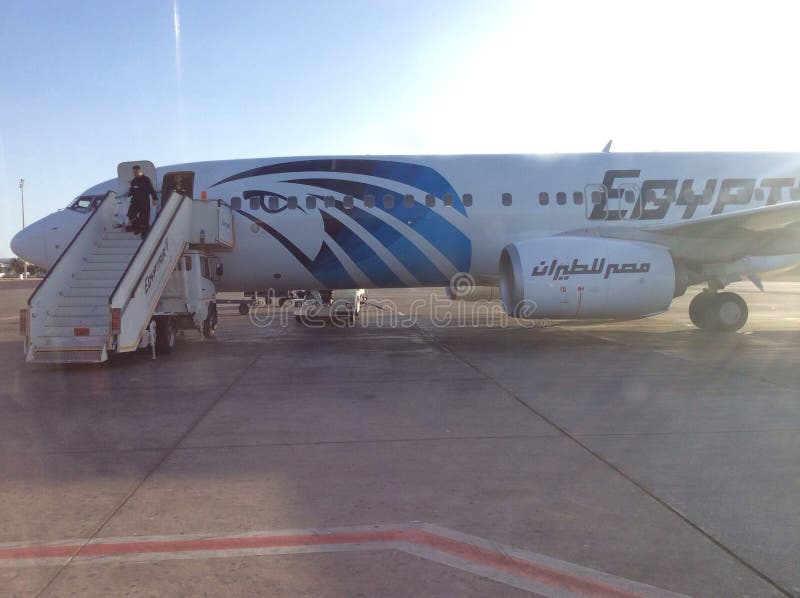 Egypt Air airplane editorial photography. Image of commercial - 42887082