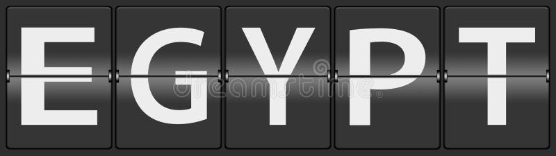 Egypt on Airport Flipping Panel Stock Illustration - Illustration of ...