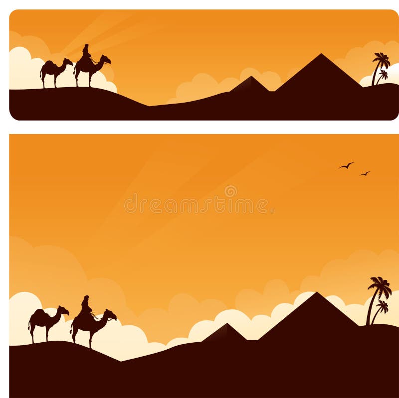 Egypt Banners Set stock vector. Illustration of egypt - 210047279