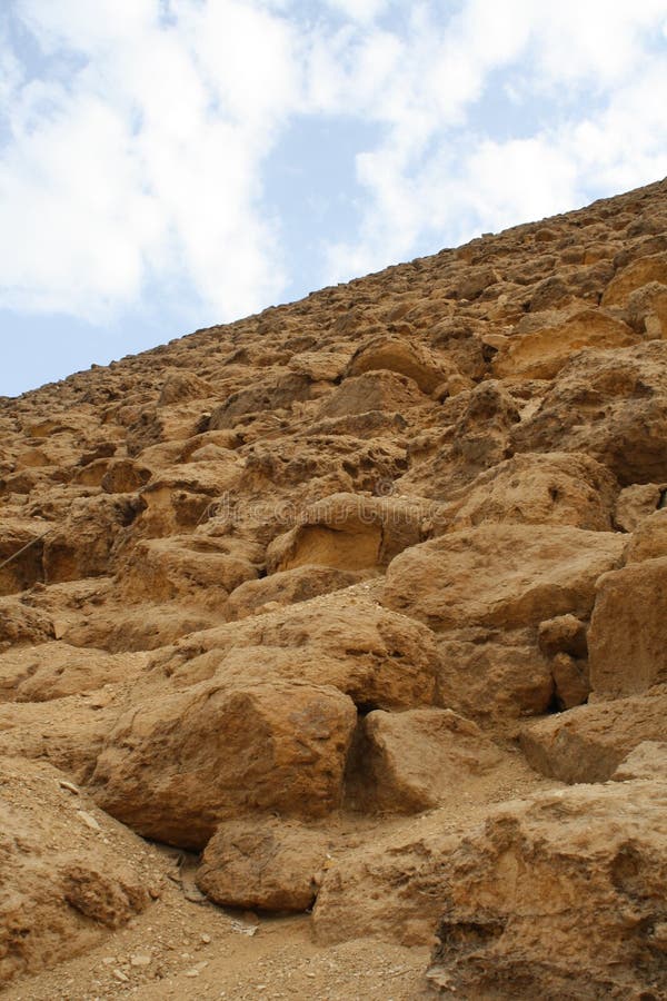Egypt. Bottom View of the Pyramid of Snefru. Stock Image - Image of ...
