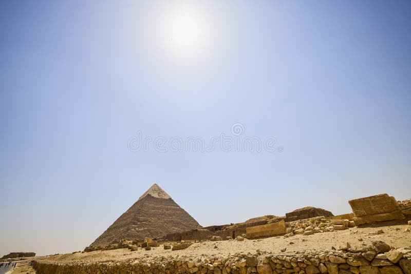 Egypt, Cairo - Giza. General View of Pyramids Stock Image - Image of ...