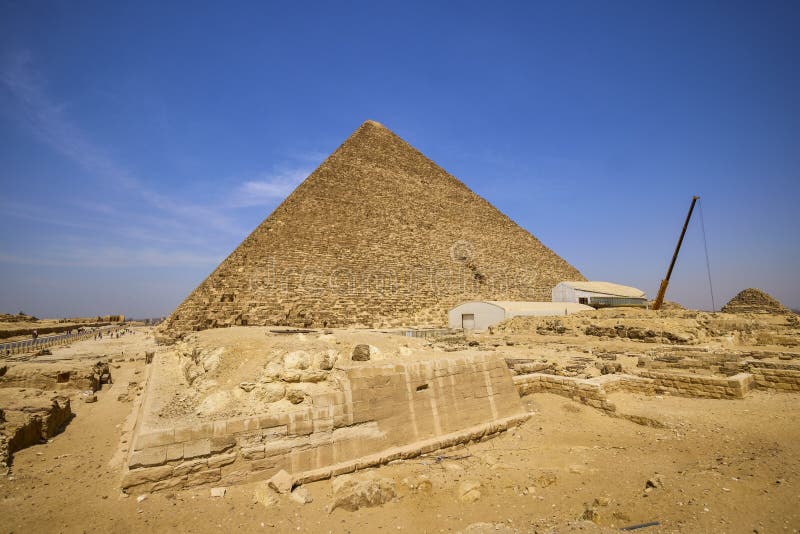 Egypt, Cairo - Giza. General View of Pyramids Stock Image - Image of ...
