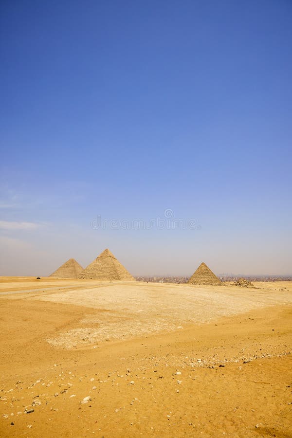 Egypt, Cairo - Giza. General View of Pyramids Stock Image - Image of ...