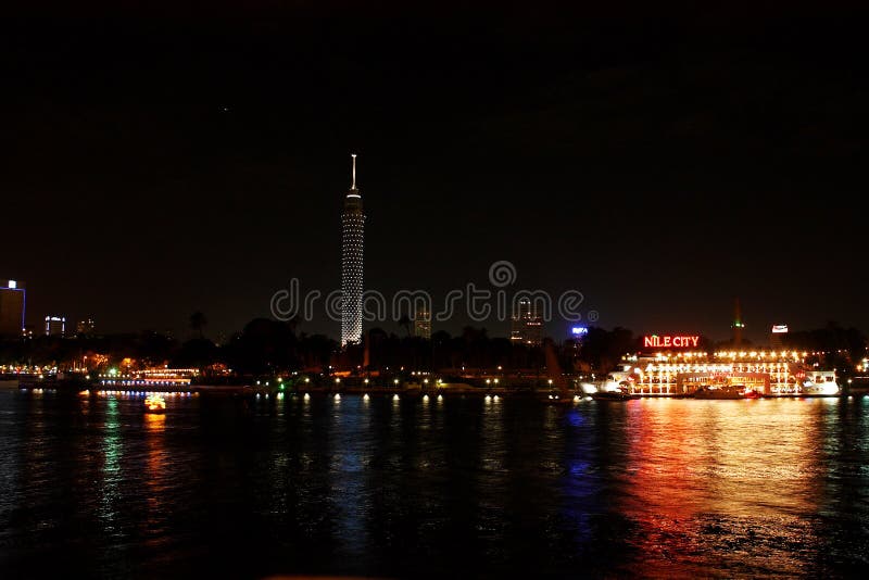 Egypt cairo night view editorial stock image. Image of landmark - 68317514