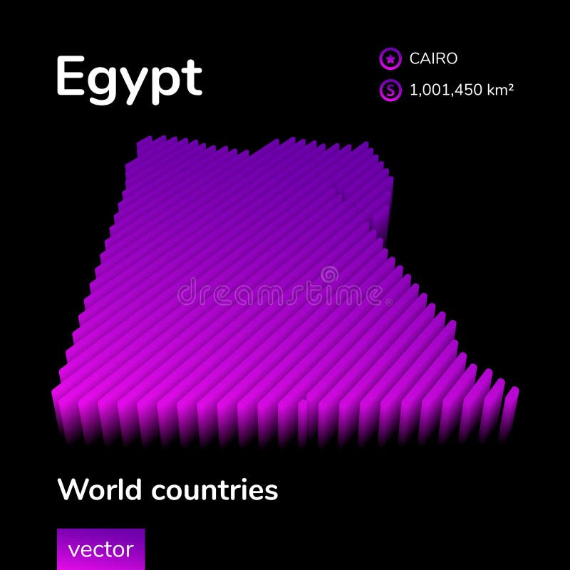 Map of Egypt Pink Highlighted with Neighbor Countries Stock Vector ...