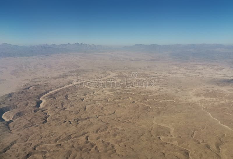 Egypt desert, aerial view. stock photo. Image of asia - 262277606
