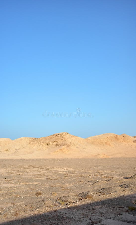Egypt Desert Landscape with a Blue Sky Stock Image - Image of nature ...