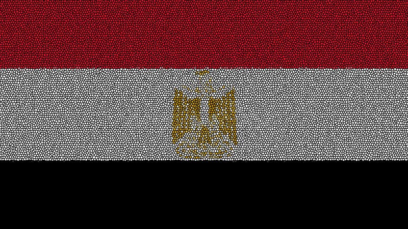 Egypt Flag in an Abstract Mosaic Style, Creative Geometric Tile ...