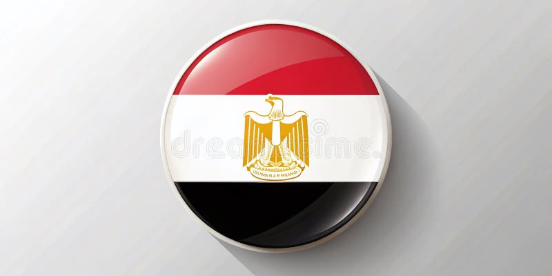 Egypt Flag Circle Badge Vector Graphic with Ample Space for Custom Text ...
