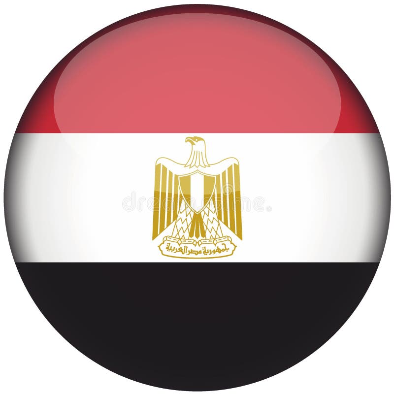 Egypt flag 3d round style stock vector. Illustration of vector - 258920984