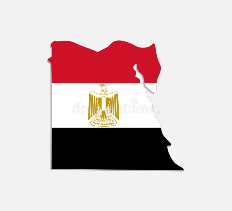 Egypt flag map stock illustration. Illustration of cartography - 276514662