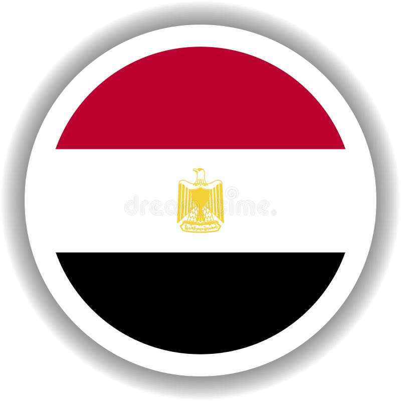 Egypt Flag Round Shape Vectors Stock Vector - Illustration of sign ...