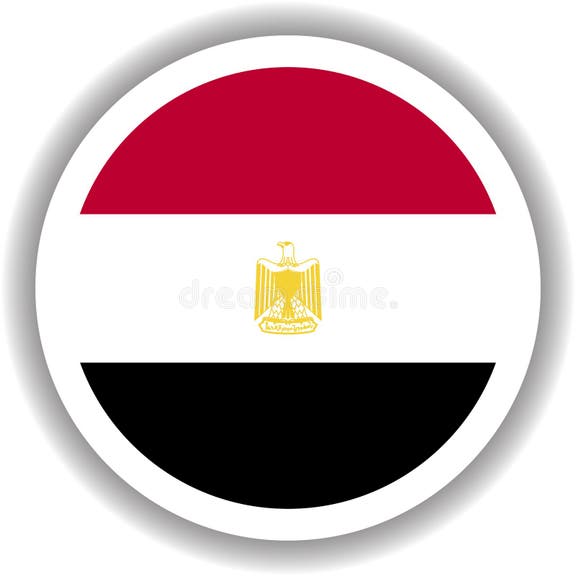 Egypt Flag Round Shape Vectors Stock Vector - Illustration of sign ...
