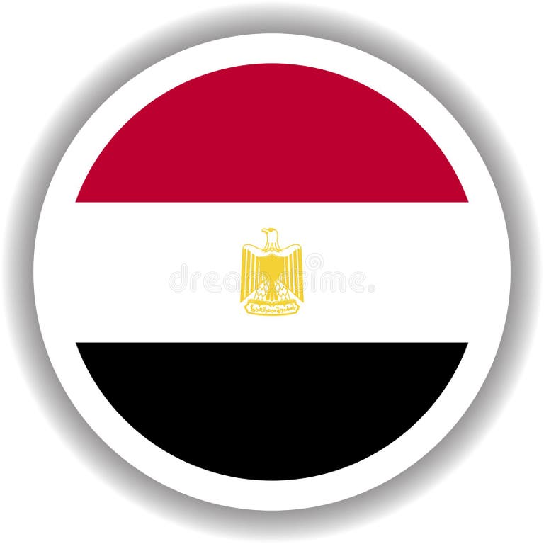 Egypt Flag Round Shape Vectors Stock Vector - Illustration of sign ...