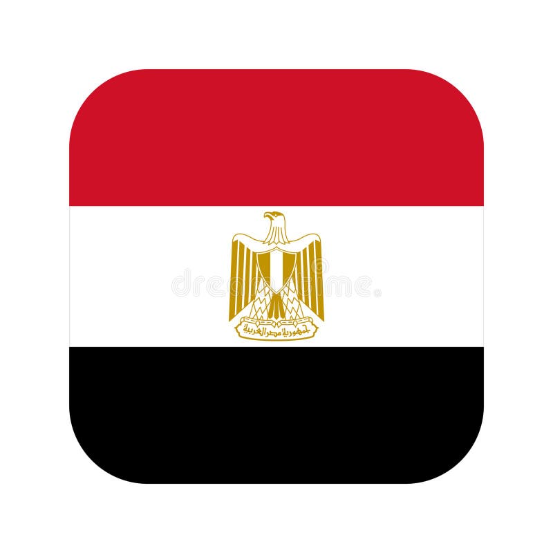 Egypt Flag Simple Illustration for Independence Day or Election Stock ...