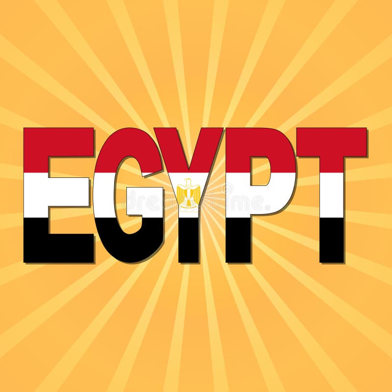 Egypt text with flag stock vector. Illustration of realm - 4397974