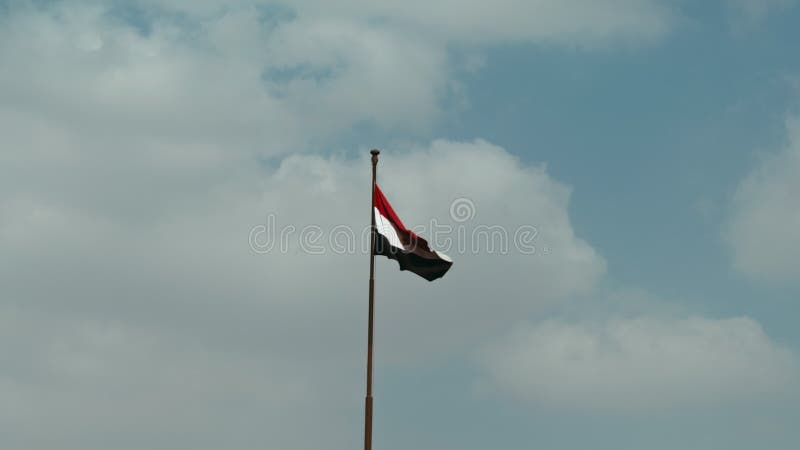 Egypt Flag Waving in Wind and Zoom To Reveal Animation Stock Video ...