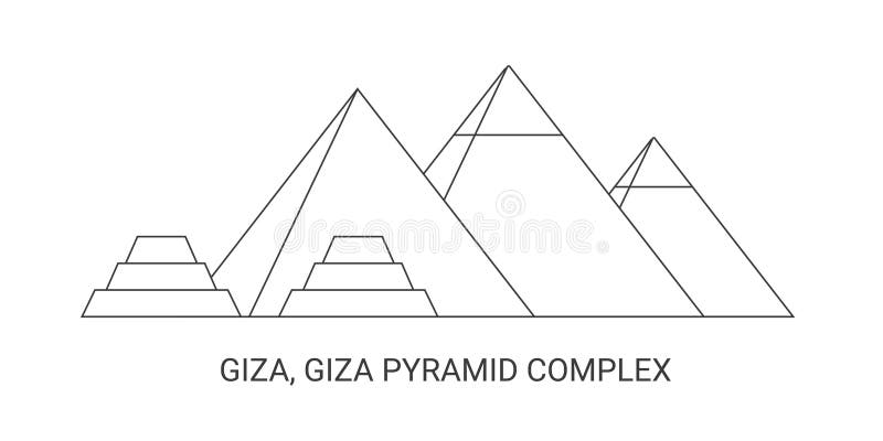 The Giza Pyramid Complex, Also Called the Giza Necropolis, Isolated on ...