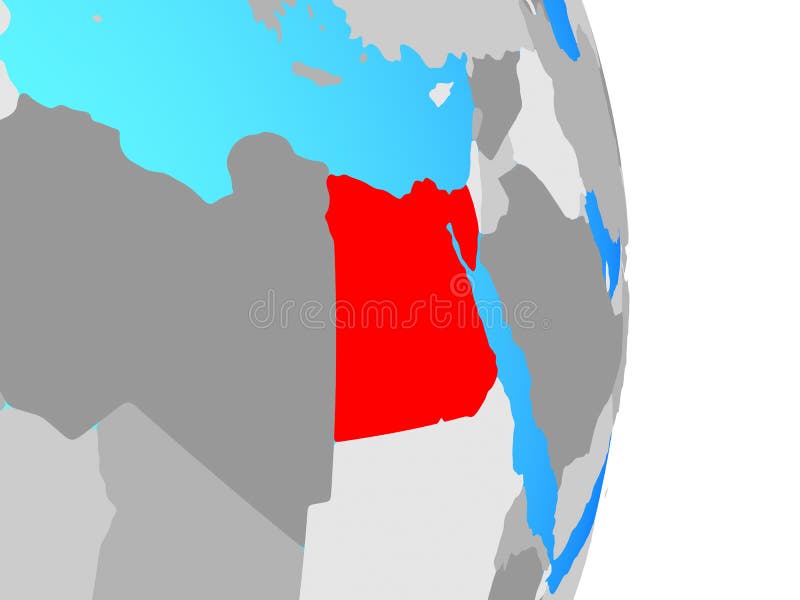 Egypt on globe stock illustration. Illustration of political - 128333344