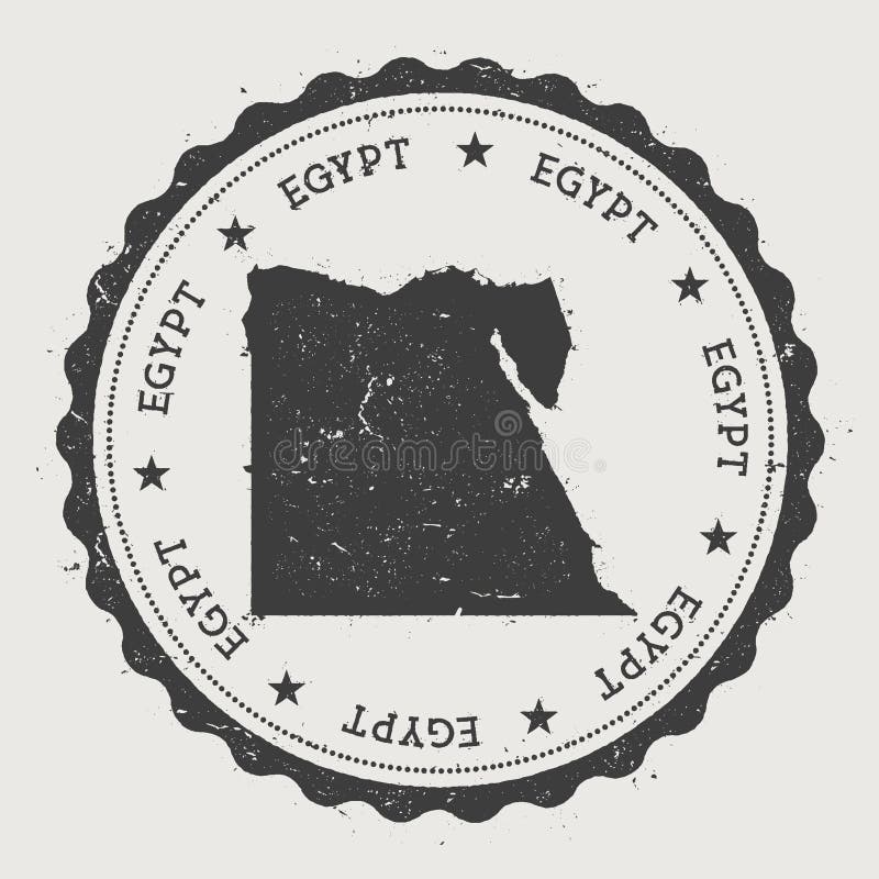 Egypt Hipster Round Rubber Stamp With Country Map Stock Vector Illustration Of Egypt Airport