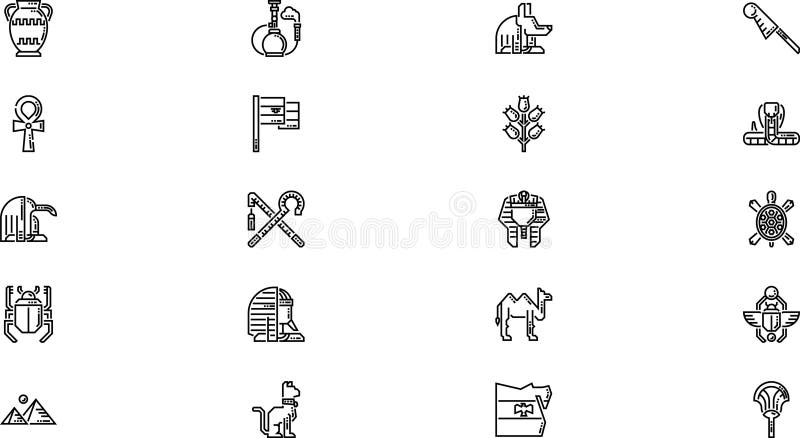Egypt Icons High-Quality Vector Icons Collection with Editable Stroke ...