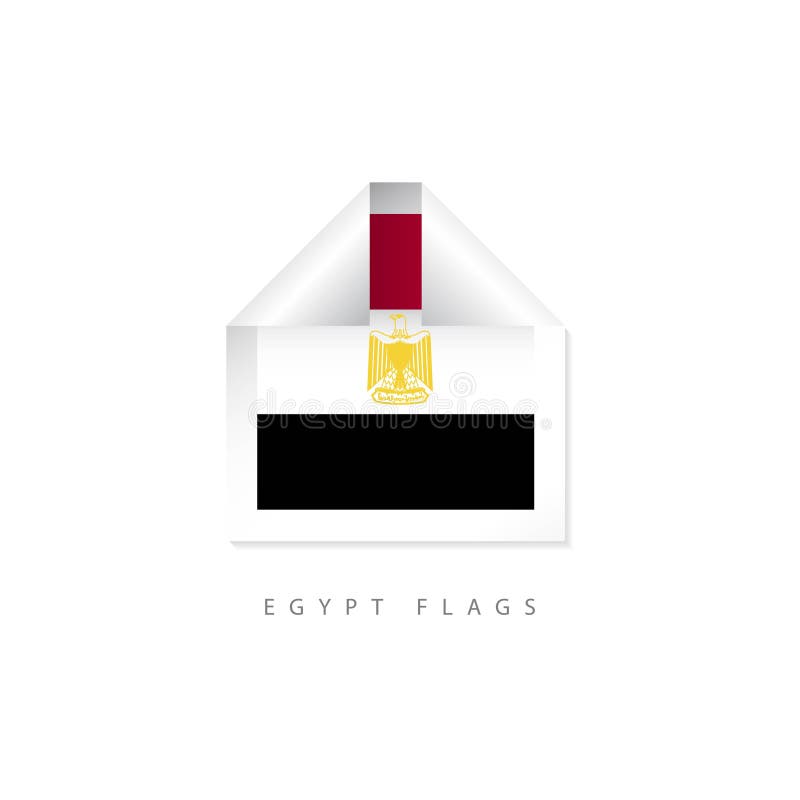 Egypt Label Flags Vector Template Design Stock Vector - Illustration of ...
