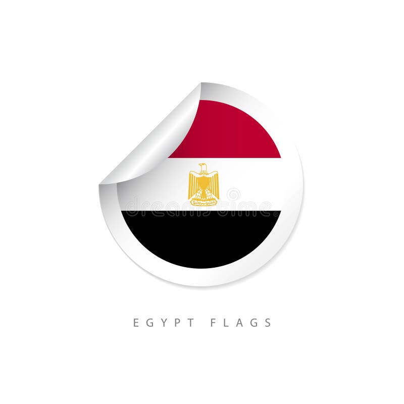 Egypt Label Flags Vector Template Design Stock Vector - Illustration of ...