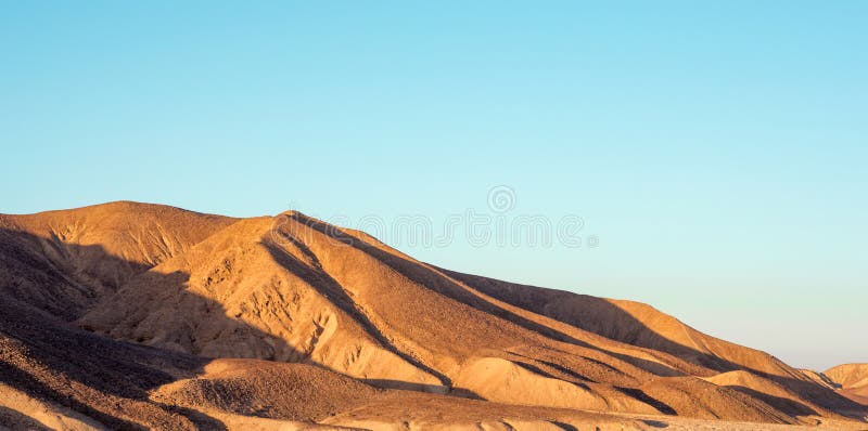 Desert Mountains and Cloudless Sky in Egypt Stock Image - Image of ...