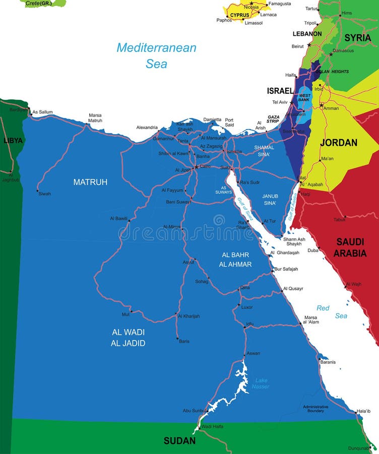 Egypt Israel Map Stock Illustrations – 1,021 Egypt Israel Map Stock ...