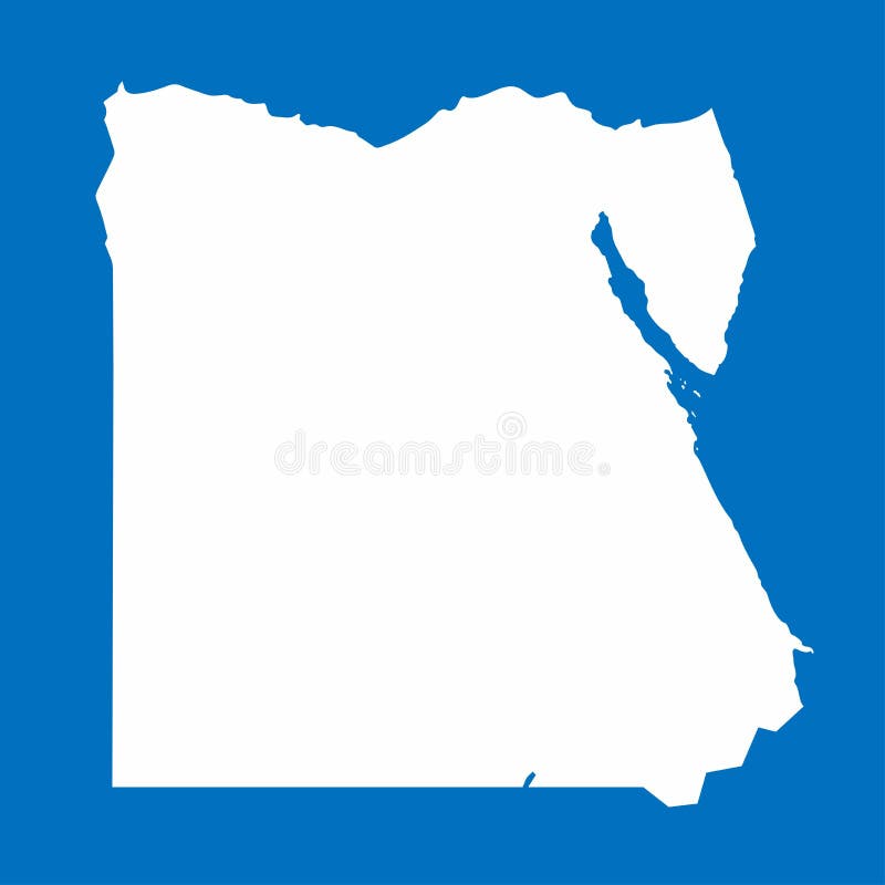 Egypt Map on Blue Background, Vector Illustration Stock Vector ...