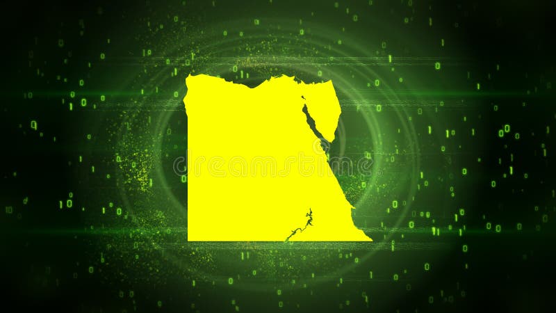 Egypt Map on Digital Background Stock Illustration - Illustration of ...