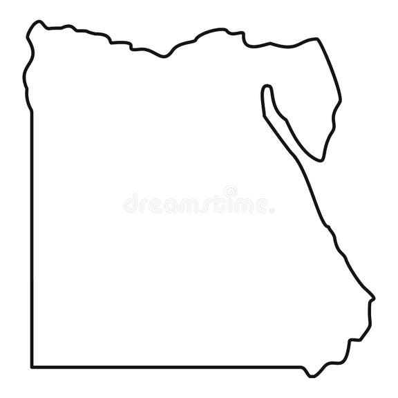 Egypt Map Icon, Simple Style Stock Vector - Illustration of continent ...