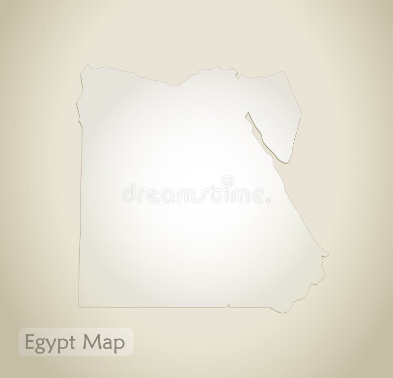 Egypt Map Old Paper Background Stock Vector - Illustration of object ...