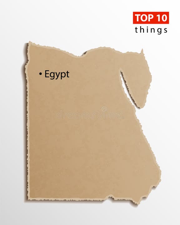 Egypt Map Vector. Egyptian Maps Craft Paper Texture Stock Vector ...