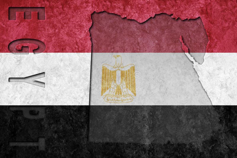 Egypt Metallic Flag, Textured Flag Stock Photo - Image of brush, luxury ...