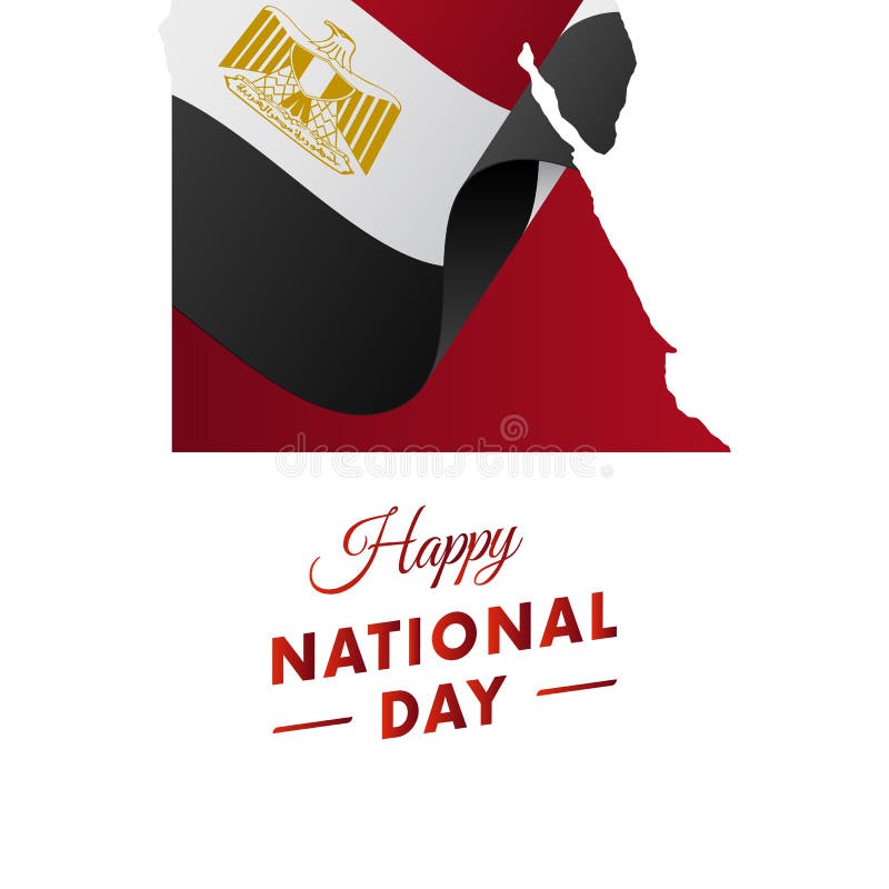 Egypt National Day. Egypt Map. Vector Illustration. Stock Illustration ...