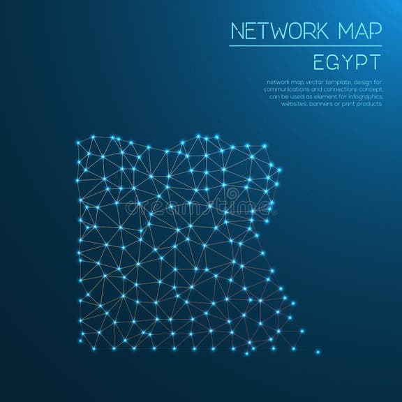 Egypt network map. stock vector. Illustration of concept - 85967266