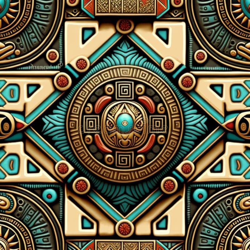 Egypt theme patterns stock illustration. Illustration of lotus - 270005038