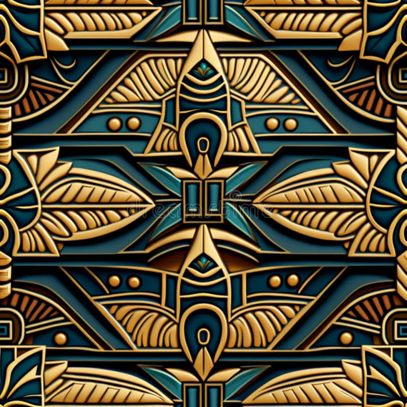 Egypt theme patterns stock illustration. Illustration of sarcophagus ...